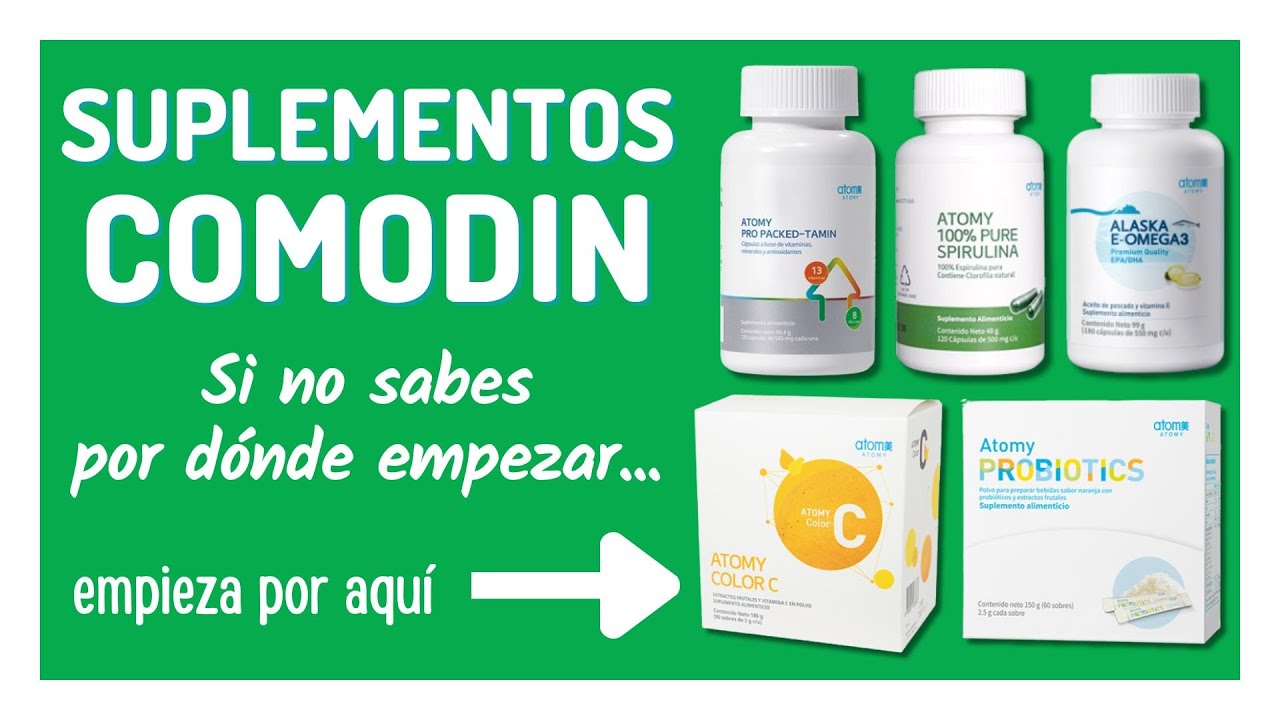 Suplementos Comodín | Pro-Packed Tamin, Espirulina, Omega 3, Vitamina C y Probióticos.