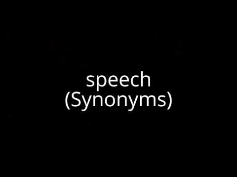 speech (Synonyms)