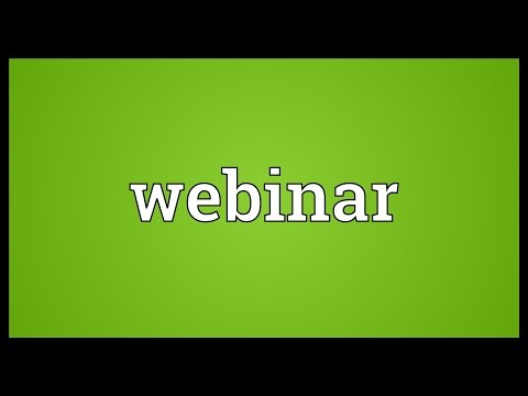 Webinar Meaning