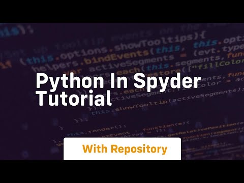 python in spyder tutorial