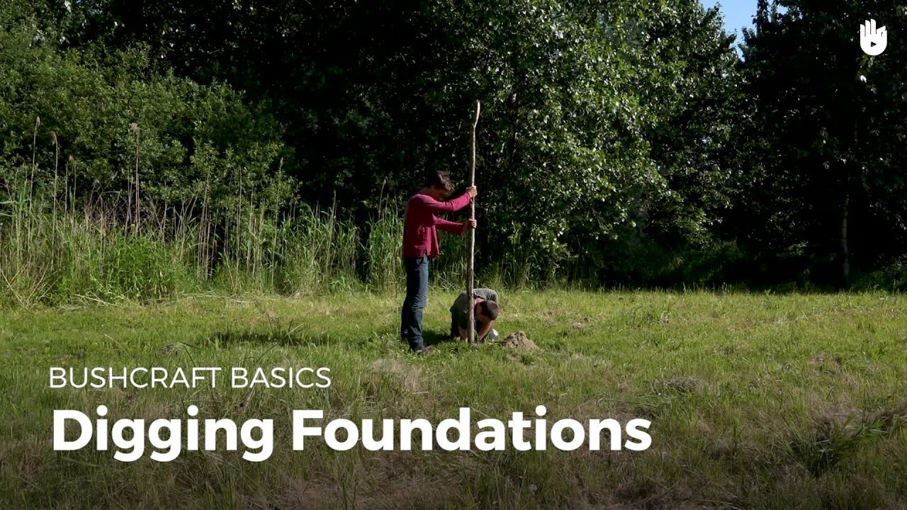 Digging Foundations - Bushcraft Building in the Forest | Sikana