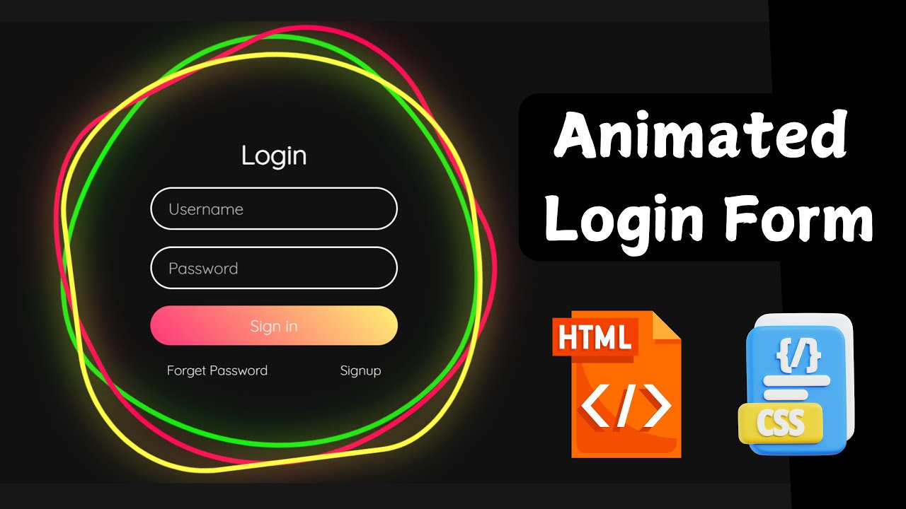 How to Create an Animated Login Form Using HTML and CSS | Step-by-Step Tutorial