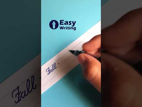 Fall Ball Tall - Write rhyming words in cursive handwriting | Cursive handwriting practice #shorts