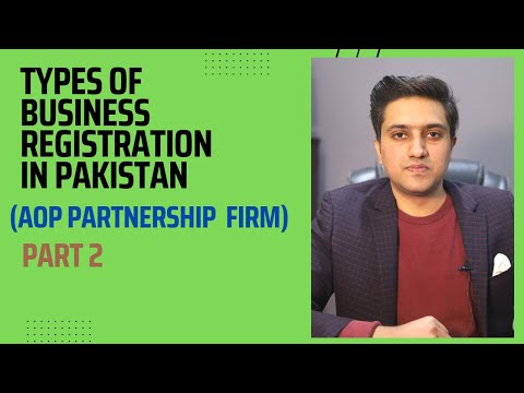 What is AOP Partnership firm? ll Types of Business Registrations in Pakistan I Part-2 #partnership