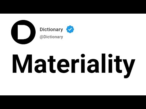 Materiality Meaning In English