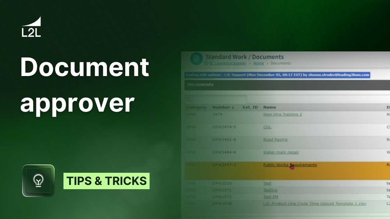Document Approver - Tips & Tricks