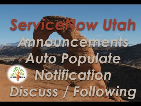 Explore Utah || Annoucments - Auto Populate - Side Bar- Discuss / Follow - Next Exp. Notifications