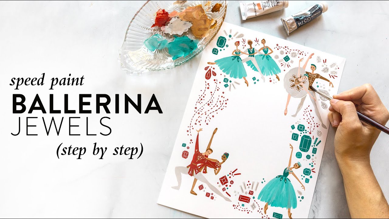 Jewel Ballerinas Speed Paint | Relaxing Painting with Music