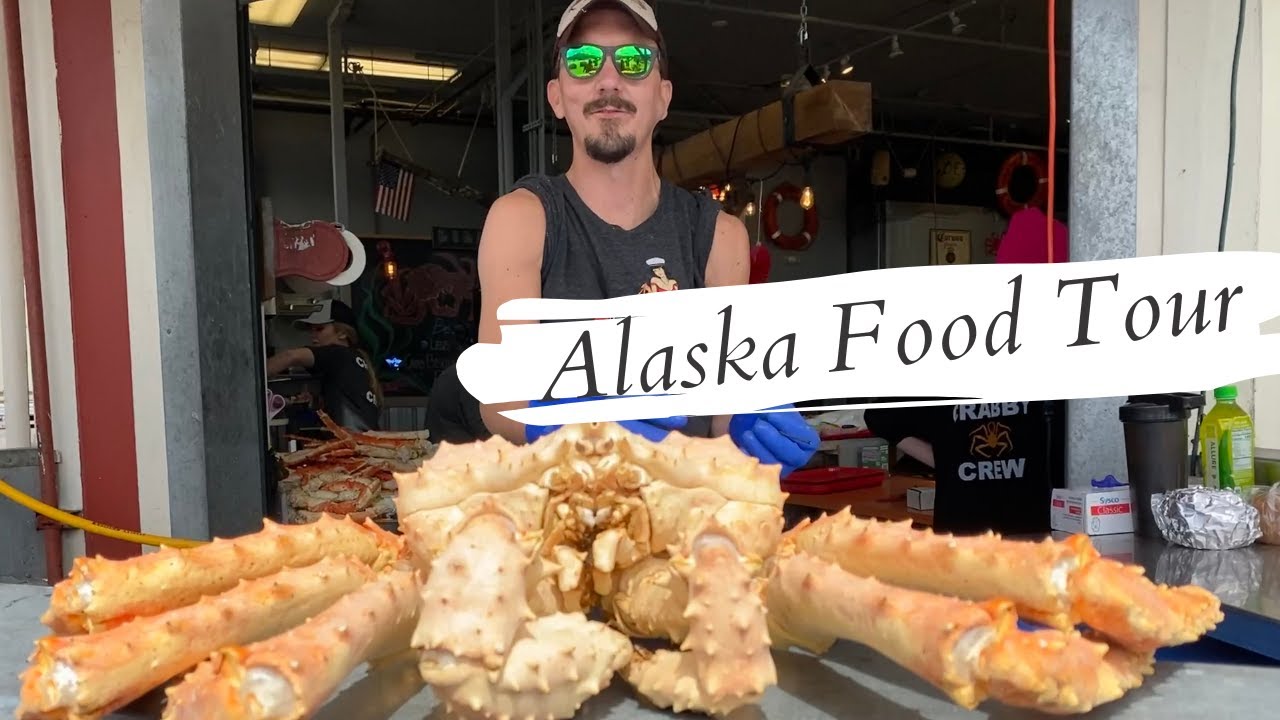 JUNEAU FOOD TOUR - KING CRAB, SALMON ICE CREAM, and GLACIER TEA! #travelvlog