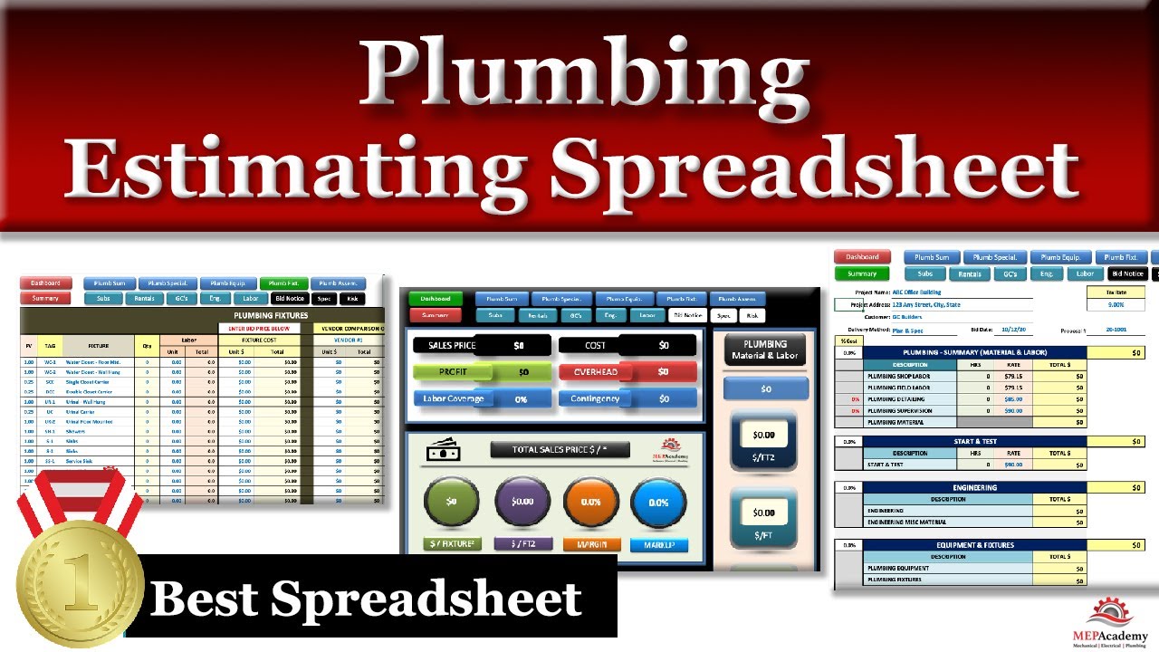 Best Plumbing Estimating Spreadsheet