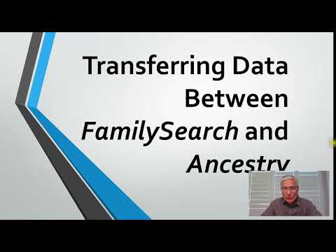 27 Transferring Data Between FamilySearch and Ancestry