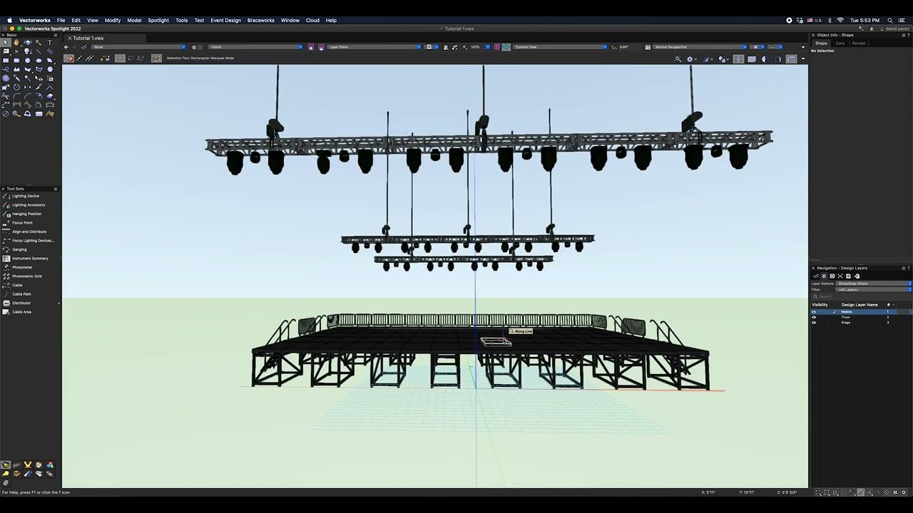 Vectorworks Lighting Rig Design Tutorial