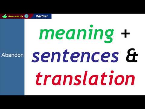 Abandon meaning in Hindi | Meaning of Abandon in Urdu | Example sentences of English word Abandon