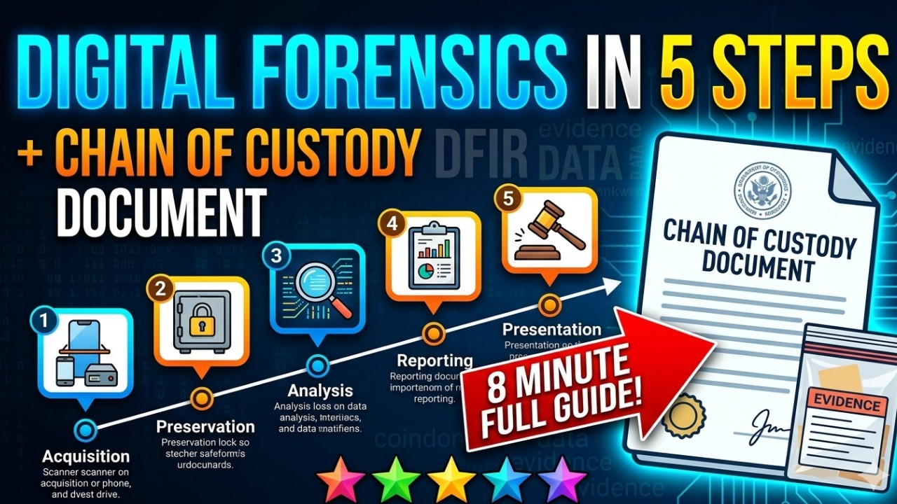 Digital Forensics 101: 5-Step Process and Evidence Integrity Guide #digitalforensics #livetraining
