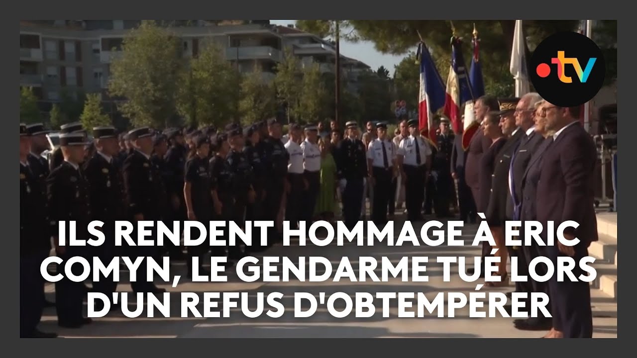 Hommage rendu à Eric Comyn, le gendarme tombé lors d'un refus d ...