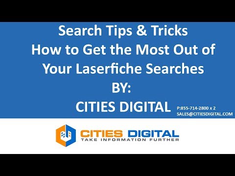 Search Tips and Tricks: How to Get the Most Out of Your Laserfiche Searches - by CDI