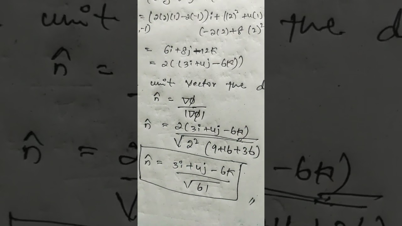 Calculus engineering Mathematics 2 M2 Vector Calculus Note Q-3