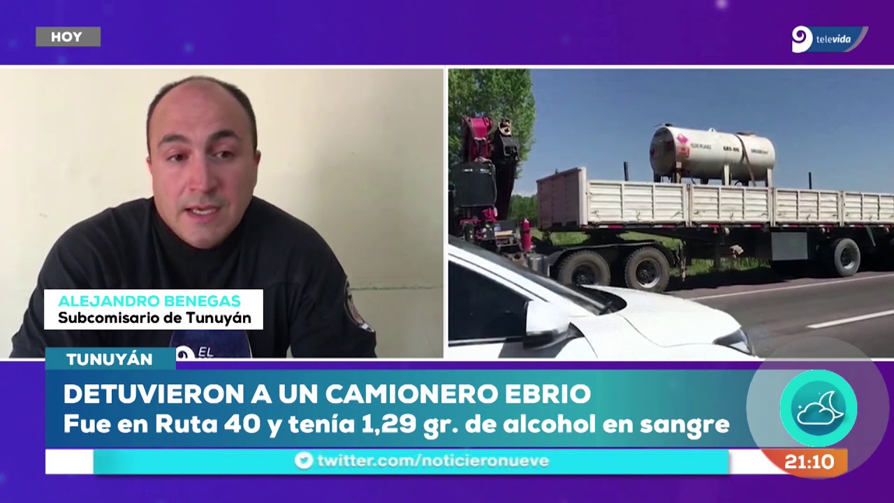 Detuvieron a un camionero que manejaba ebrio y transportaba combustible