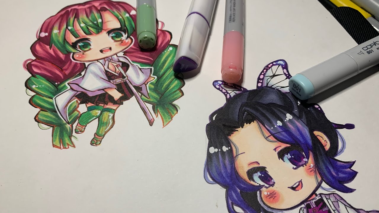 Coloring Demon Slayer Chibis Part 1