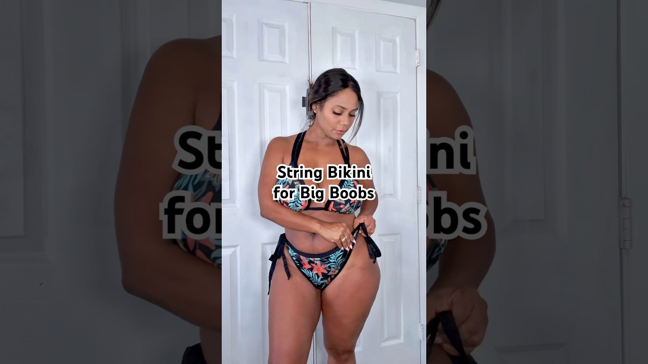 String bikini for big boobs + full busts www.madalynne.com #plussizeswimwear #beachbody