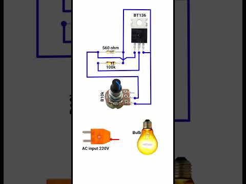 How to make a dimmer circuit for a bulb using triac(AC Voltage regulator)#diy