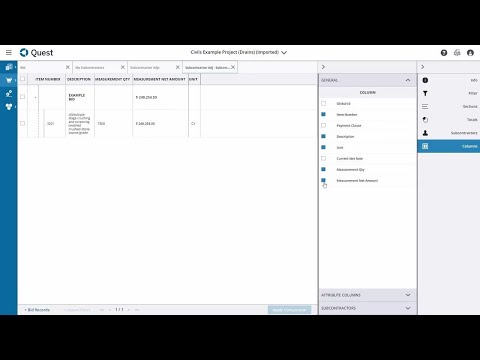 Trimble Quest: How to apply sub-contractor quotes to a project