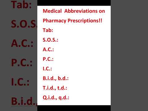 #abbreviations #prescriptions #pharmacy #shorts