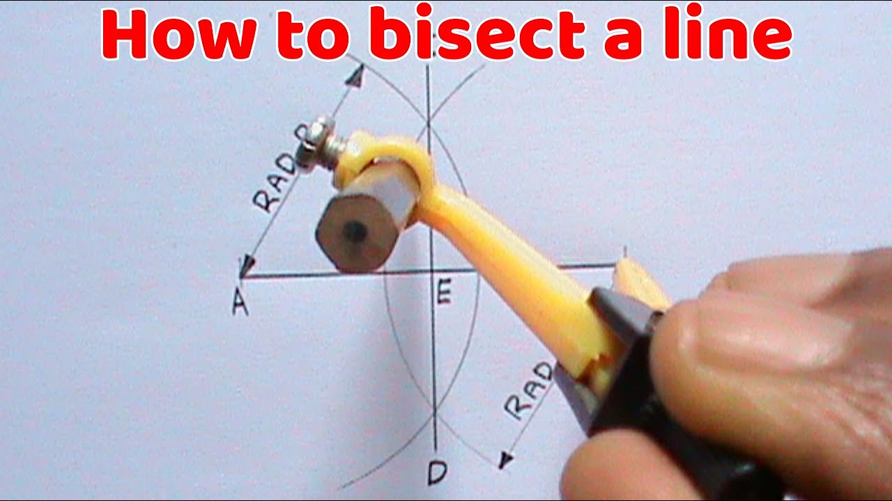HOW TO BISECT A LINE || GEOMETRICAL CONSTRUCTION || ENGINEERING DRAWING || TECHNICAL DRAWING
