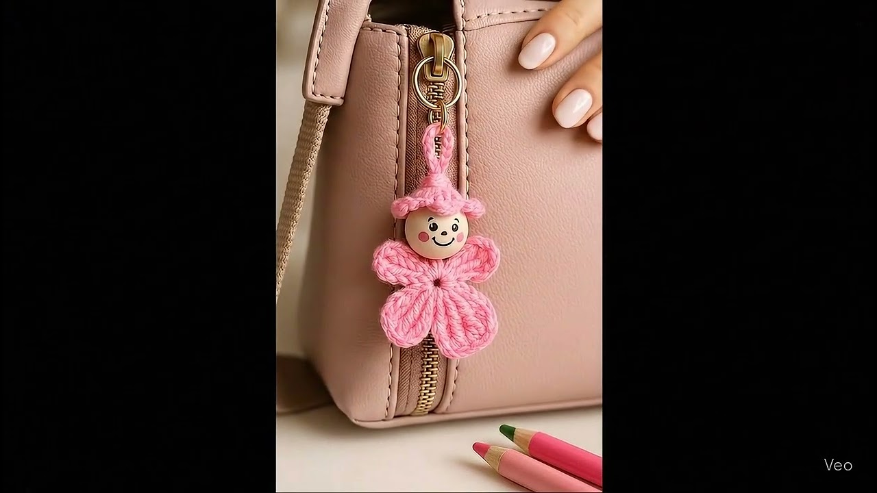 How to Make a Cute Pink Crochet Angel Keychain Pattern – Easy DIY Amigurumi Ornament Tutorial PDF