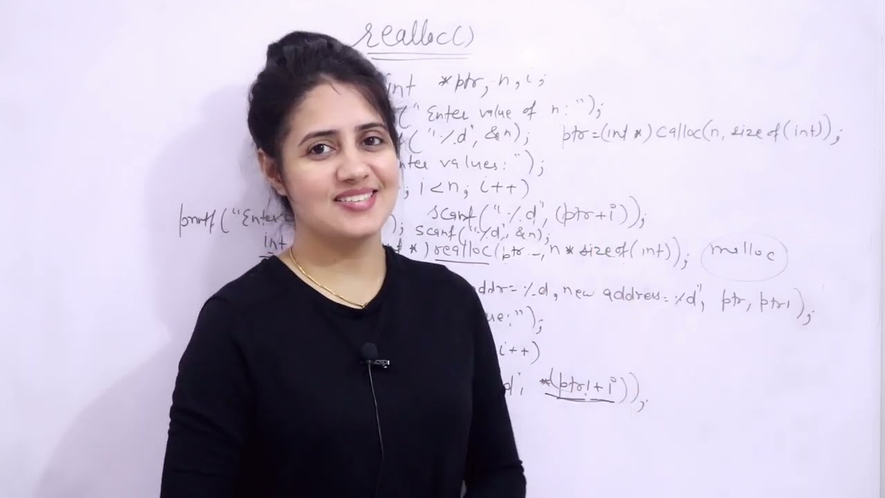 C_135 Dynamic Memory Allocation using realloc() | C Language Tutorials