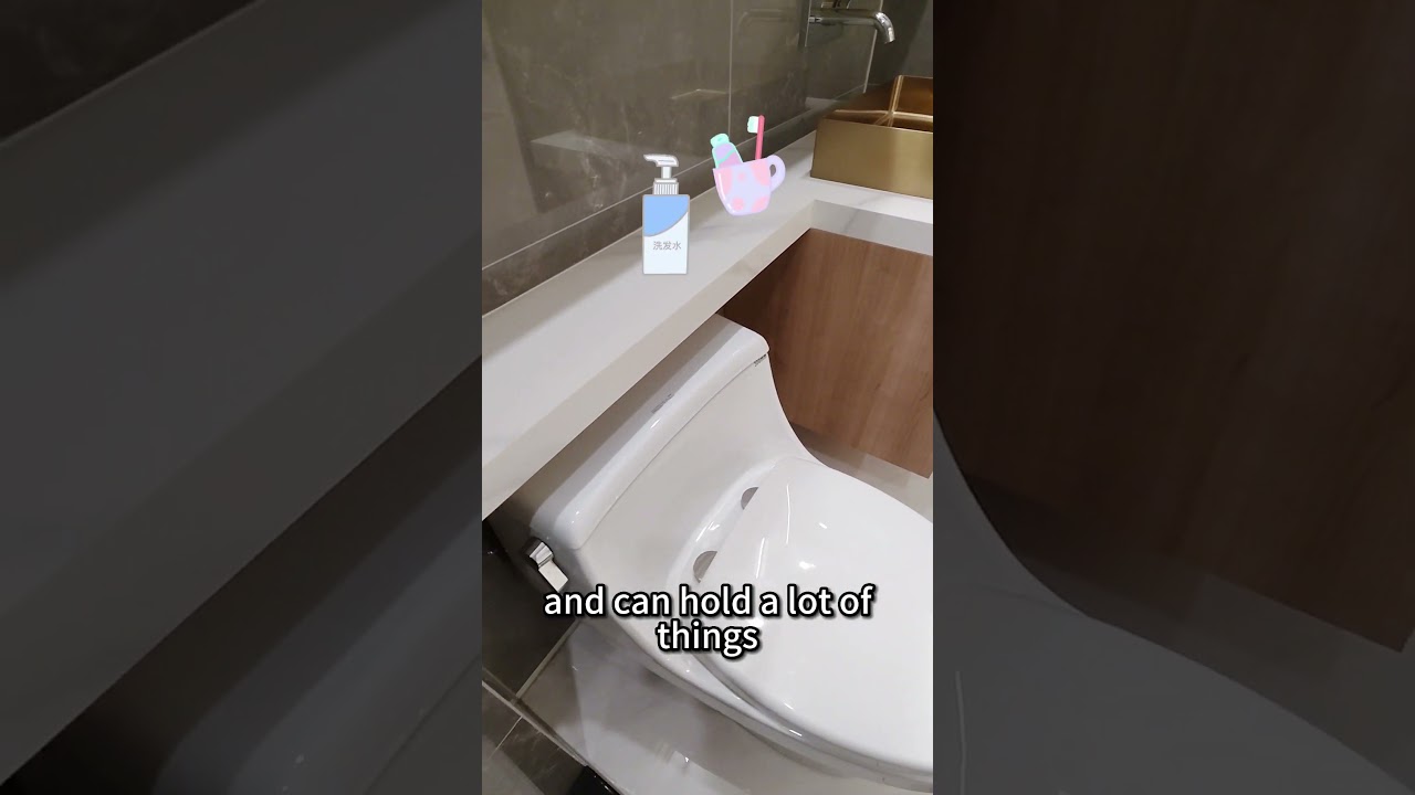 Grey and white tile integrateg bathroom