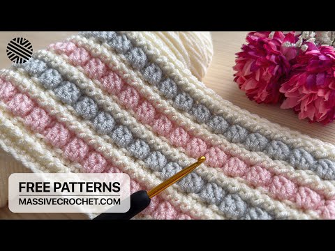 Very Easy & Unusual Crochet Pattern for Beginners! 👌 Crochet Stitch for Baby Blanket, Bag & Scarf