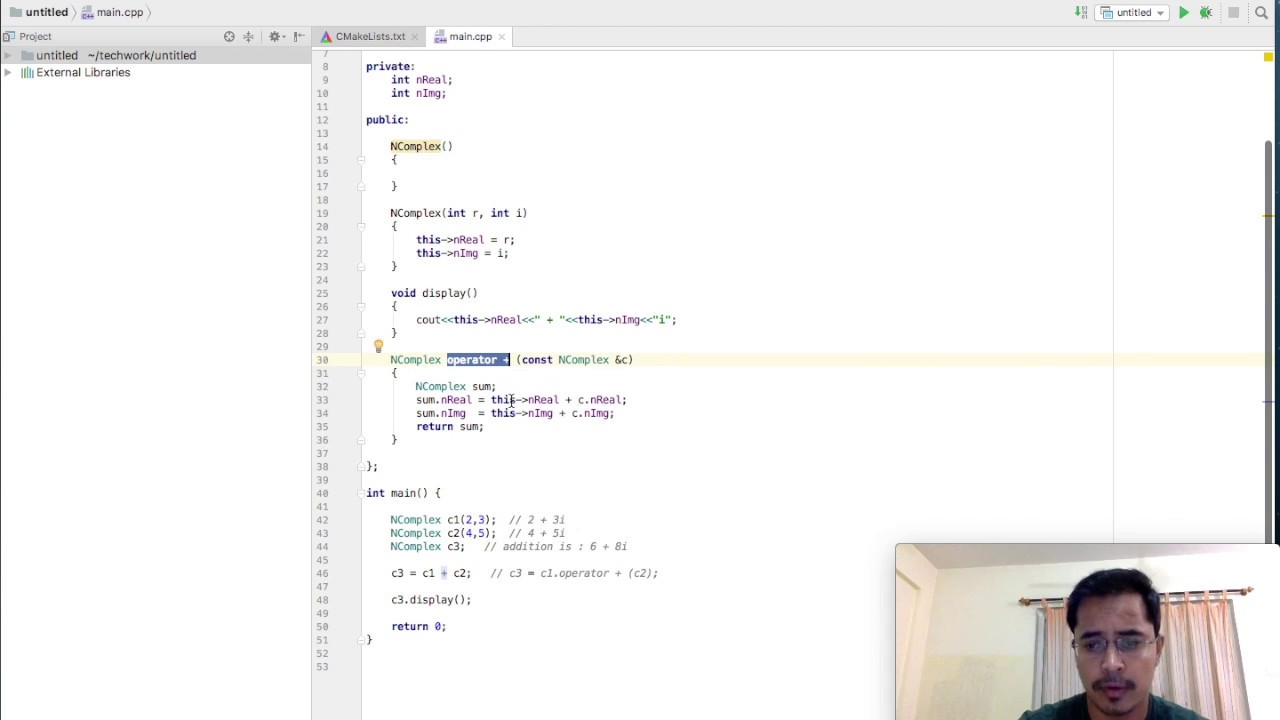 Operator overloading code example C++ (Episode 10)