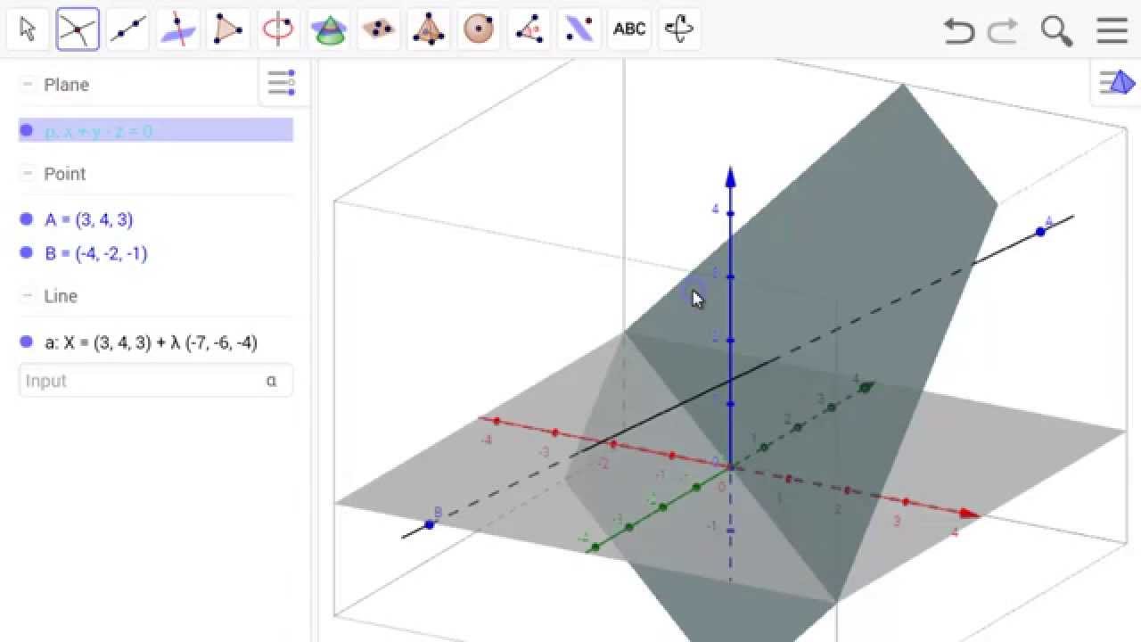 Intersection of a Plane and a Line