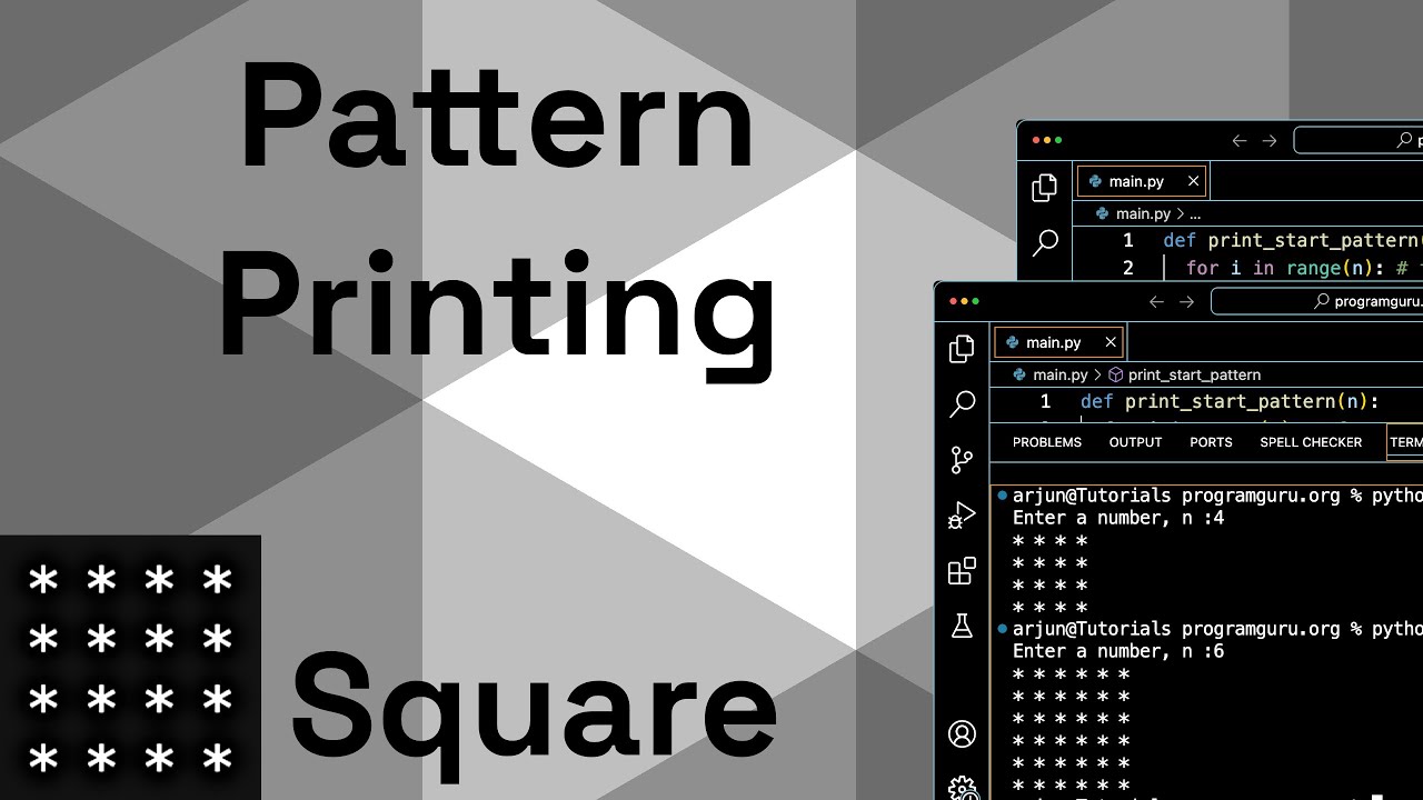 Pattern Printing - Square Pattern - Python