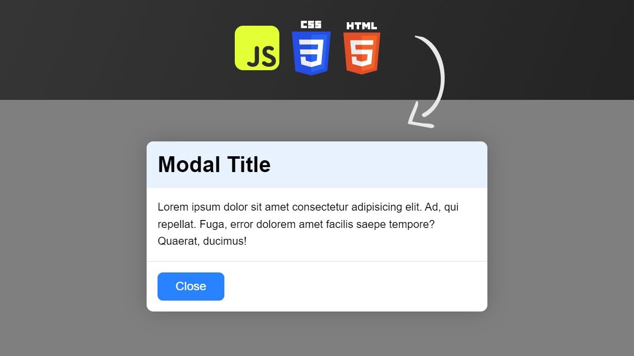 Build A Simple Modal Using HTML, CSS and Javascript | Quick Tutorial