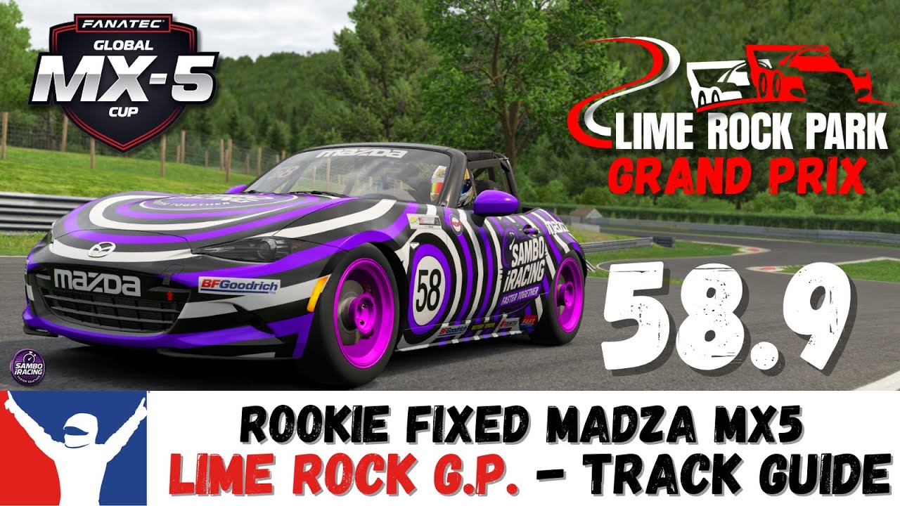 iRacing MX5 Lime Rock Park Grand Prix Guide - Lime Rock GP Fixed Mazda MX5 Track Guide