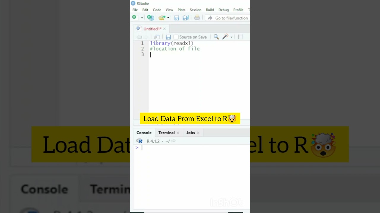 Load Data From Excel to R (RStudio)  #r #rprogramming #rstudio