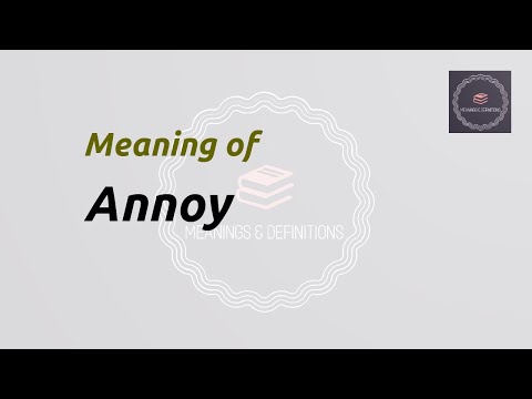 Meaning of "Annoy" (Verb) in Hindi | Annoy का मतलब हिंदी में