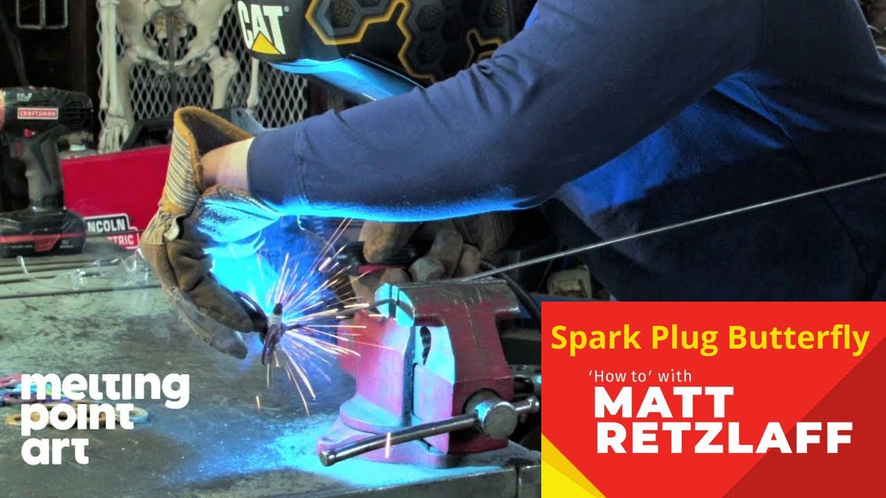 Build A Spark Plug Butterfly! A Simple Welded Scrap Metal Art Project w/Matt Retzlaff Using 6 Parts🦋