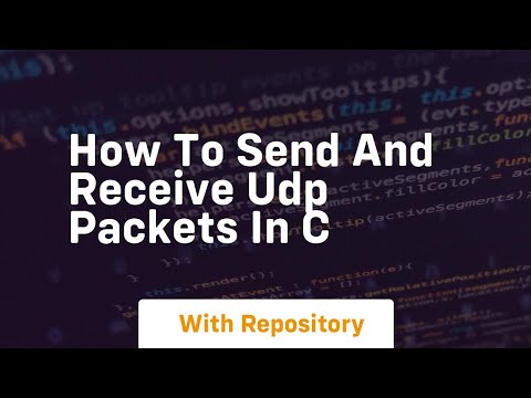 How to send and receive udp packets in c