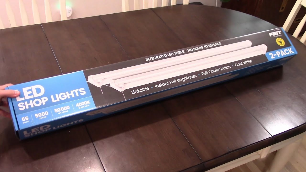 FEIT LED Shop Lights (2-Pack) Costco Item 1718580 Integrated LED Tubes SHOP840/2 Review