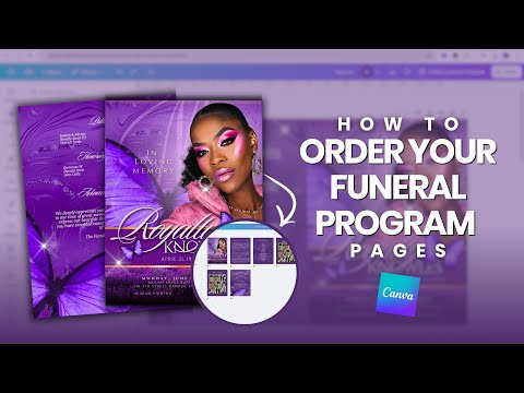 How To Order Pages For Funeral Programs | How To Rearrange Funeral Program Pages #funeral #memorial