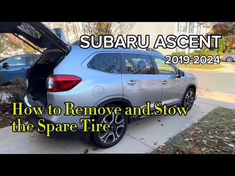 SUBARU ASCENT - How to remove and stow the spare tire | 2019-2024