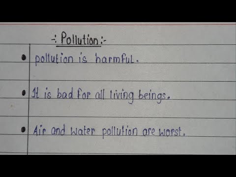 essay on pollution in English | handwriting practice beginners |