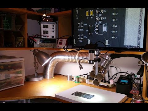 ADSM-201 professional soldering station set up