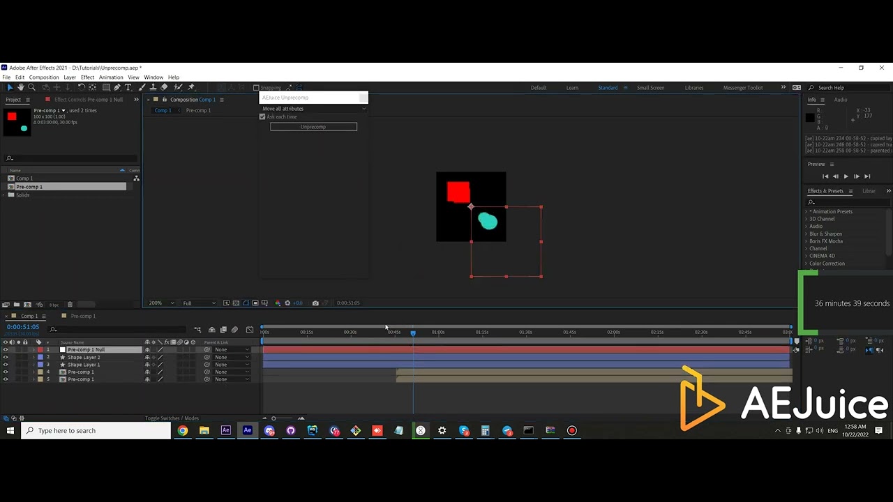 AEJuice Unprecomp Script