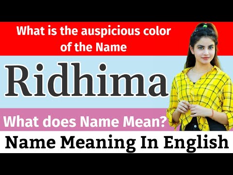 Ridhima Name Meaning In English | Ridhima Meaning | What Is The Meaning Of Name Ridhima | Baby Names