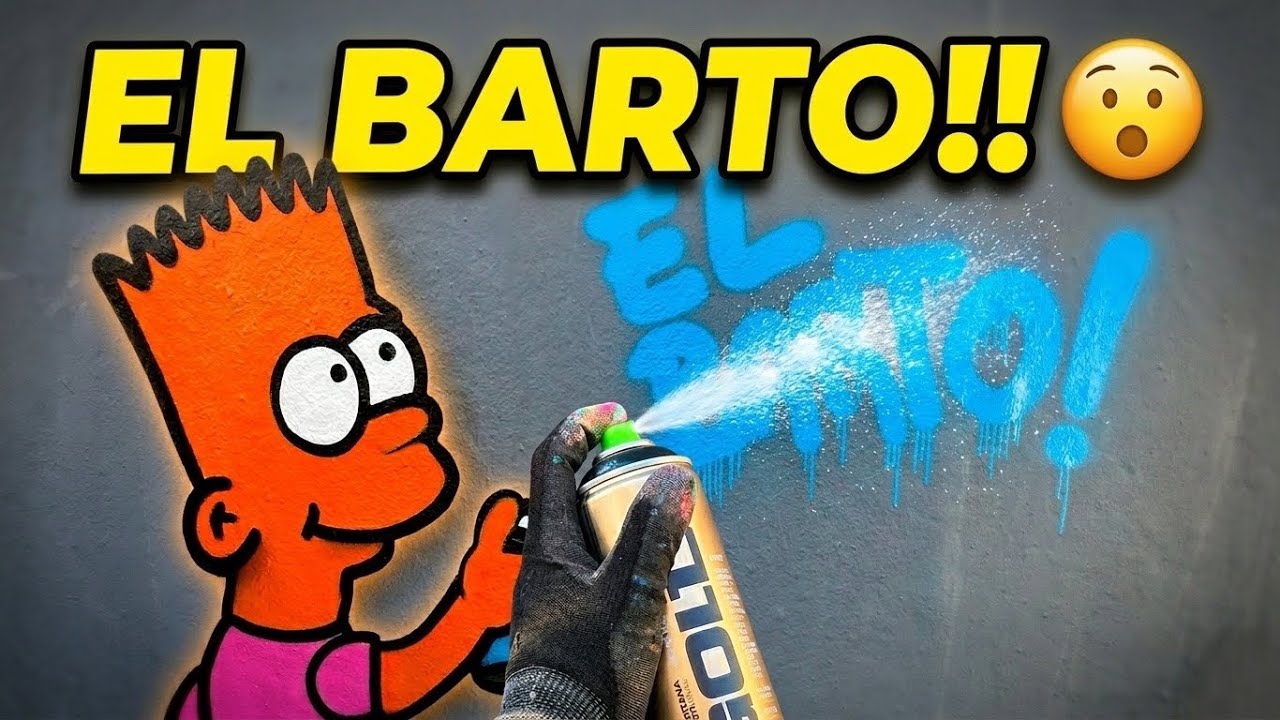 EL BARTO!! 😳 Bart Simpson Graffiti ASMR