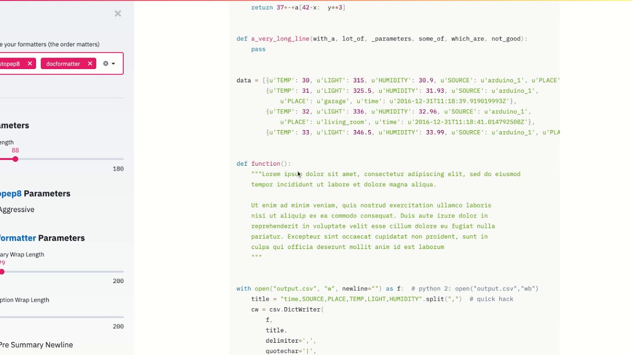 Streamlit Python Formatter